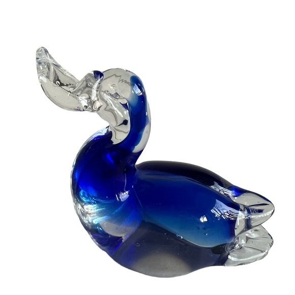 Art | Blue Art Glass Duck Figurine | Poshmark